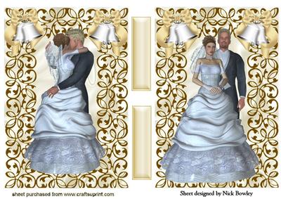 Lovely Wedding Couple Toppers with Gold Bells - CUP355582_415 ...