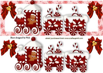 All Aboard the Candy Cane Train with Bows Dl - CUP373814_415 | Craftsuprint