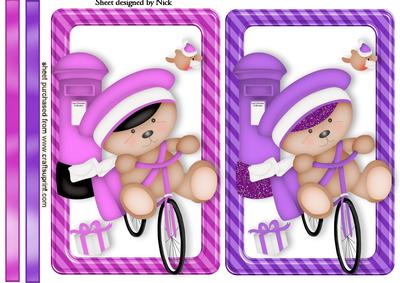 Postman Bear with Robins Toppers - CUP384362_415 | Craftsuprint