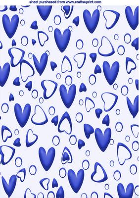 Blue Hearts Background Paper - CUP387224_415 | Craftsuprint