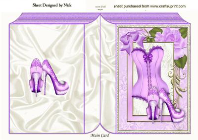 Gorgeous Lilac Basque in Rose Frame Folded Book - CUP401093_415 ...