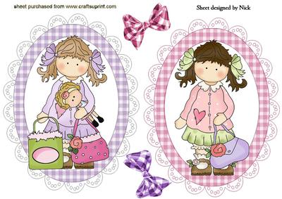 Cute Little Girl Toppers Love to Shop with Bows - CUP413584_415 ...
