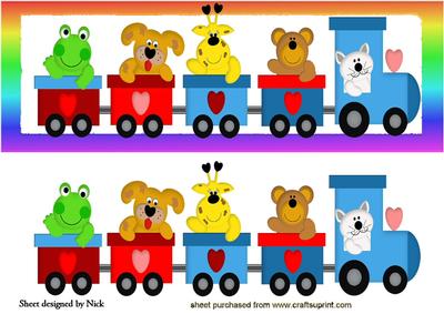 All Aboard the Animal Train Dl - CUP422153_415 | Craftsuprint