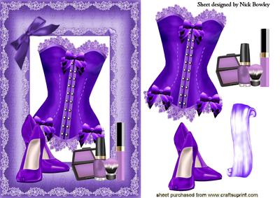 Shades of Purple! Pretty Basque, Shoes and Makeup - CUP428262_415 ...