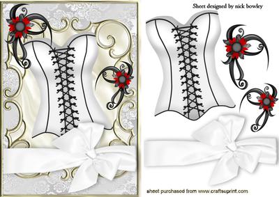 Pretty White Basque with Ornament and Big Bow - CUP443115_415 ...