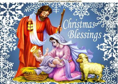 Christmas Blessings Nativity Scene A4 - CUP451245_415 | Craftsuprint