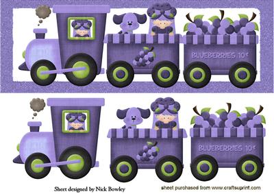 All Aboard the Blueberry Fruit Train in Purple Dl - CUP452429_415 ...