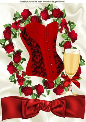 Red Basque, and Wine, with Sexy Basque A4 - CUP455801_415 | Craftsuprint