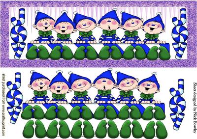 Joyful Little Elf's with Candy Cane Dl in Blue - CUP460084_415 ...