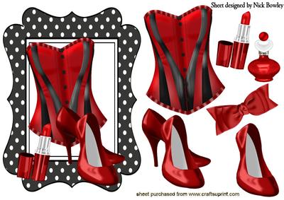 Pretty Red/black Basque with Red Shoes & Lippy - CUP466813_415 ...