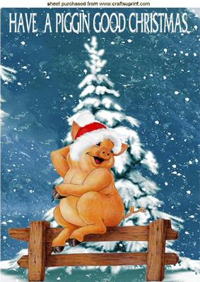 Have a Piggin Good Christmas A4 - CUP490997_415 | Craftsuprint