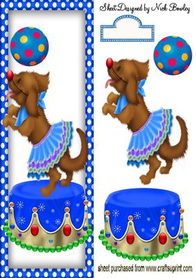 Dancing Little Circus Dog with a Ball Tall Dl - CUP495805_415 ...