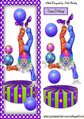 Balancing Circus Clown with a Ball Tall Dl Card - CUP495806_415 ...