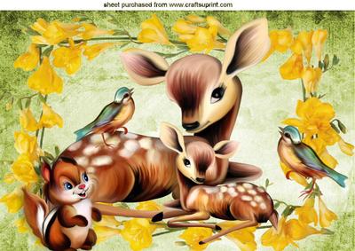 Oh! She is So Cute! Baby Deer in Daffodil Frame A4 - CUP528172_415 ...