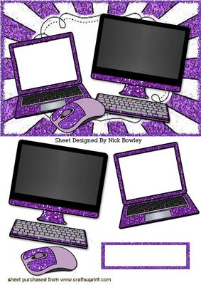 Purple Glitter Laptop and Computer - CUP562167_415 | Craftsuprint