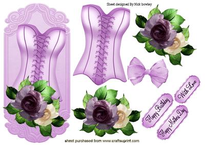 Pretty Pink Roses and Basque on a Plaque - CUP564714_415 | Craftsuprint