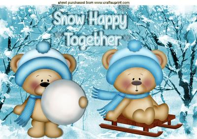 Happy Together Snow Bears A4 - CUP580830_415 | Craftsuprint