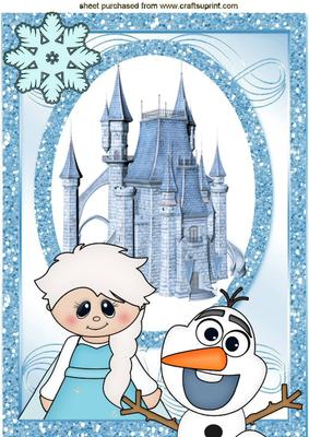 Prince Castlewith Princess & Snowman A4 - CUP581322_415 | Craftsuprint