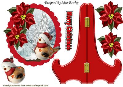 Christmas Scene with Little Wooden Robin Plate & Stand - CUP583625_415 ...