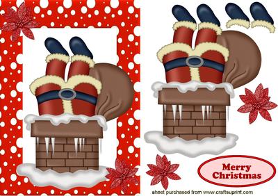 Oh No! Santa is Stuck Down the Chimney! - CUP583702_415 | Craftsuprint