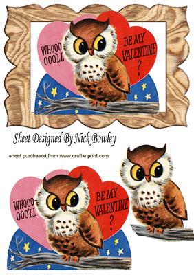 Whoooo'll Be My Valentine, Cute Owl on a Heart - CUP594177_415 ...