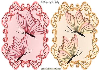 Pretty Shades of Gold and Rose Butterfly Toppers - CUP599287_415 ...