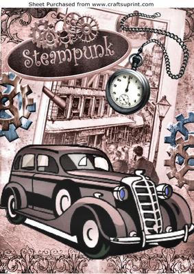 Brown Vintage Sudan Car with Steampunk A4 - CUP602881_415 | Craftsuprint