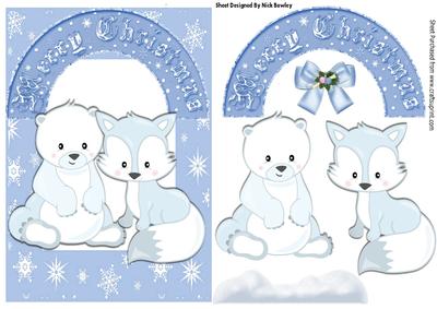 Little Foxy and Polar Bear Ice Friends in the Snow - CUP626744_415 ...
