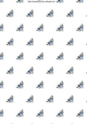 Blue Roses Backing Paper - CUP630520_415 | Craftsuprint