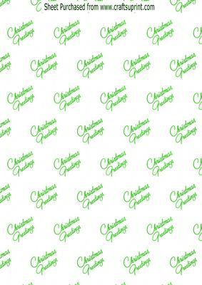 Christmas Greetings Text in Green - CUP630560_415 | Craftsuprint