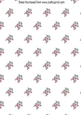 Pretty Pink Flowers Backing Paper - CUP633223_415 | Craftsuprint
