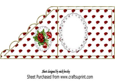Pretty Red Roses on Lace Over the Edge Insert - CUP633481_415 ...
