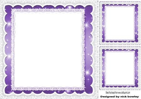 Purple Starlight with Lace, Frames/insert and Toppers 8x8 - CUP633962 ...