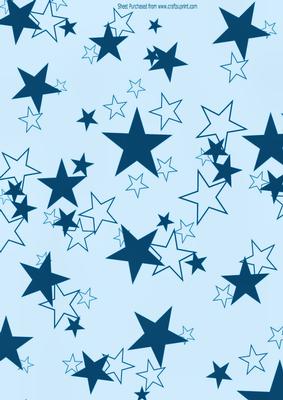Big Blue Stars and Small Star Backing Paper - CUP635397_415 | Craftsuprint