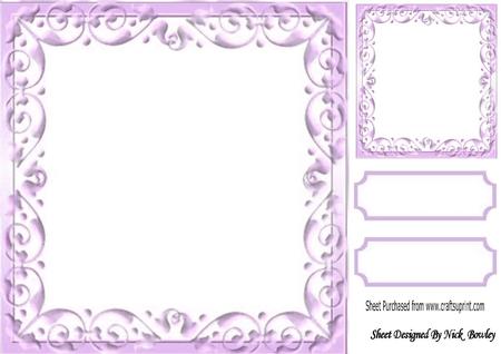 Lovely Lilac Scroll Frame, with Topper & Tags 8x8 - CUP637713_415 ...