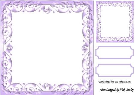 Lovely Purple Scroll Frame, with Topper & Tags 8x8 - CUP637719_415 ...