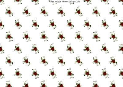 Christmas Red Rose Decoration Backing Paper - CUP651957_415 | Craftsuprint