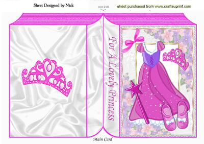 Pretty Pink Princess Dress with Tiara Folded Book - CUP677222_415 ...