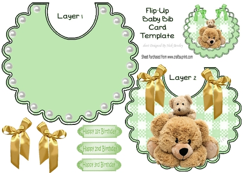 Lovely Cuddly bears on a gingham bib with bows - CUP779204_415 ...