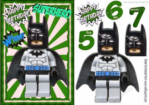 Lego Batman to the rescue (green) A5 - CUP779728_415 | Craftsuprint