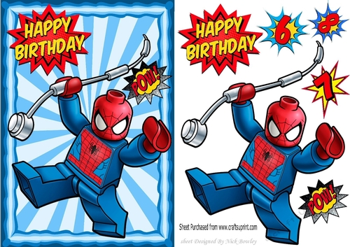 Box spider man in funky blue frame A5 - CUP779767_415 | Craftsuprint