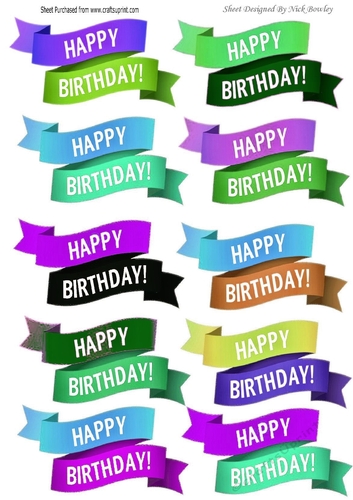 10 Lovely Multi coloured split banners (set two) - CUP843505_415 ...