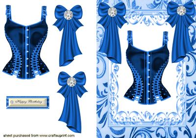 Gorgeous Electric Blue Basque! - CUP84608_415 | Craftsuprint