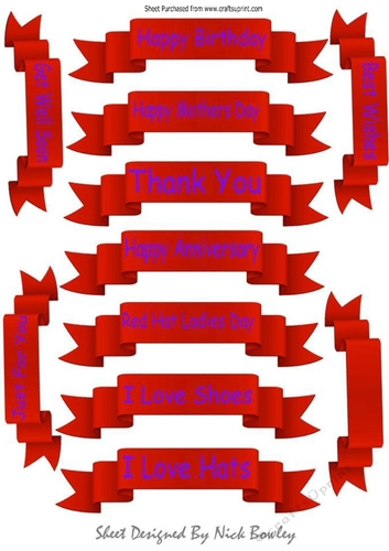 RED HAT LADIES! tags in red, with purple sentiments - CUP855056_415 ...