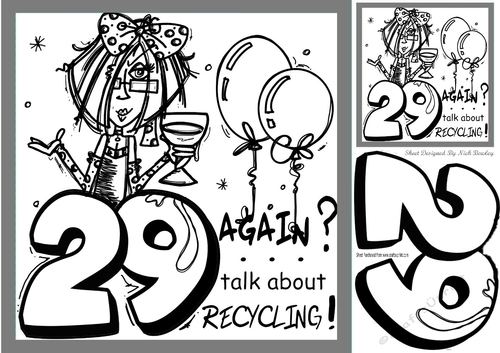 Birthday Girl! I am 29 Again, 8x8 (colour me!) - CUP898955_415 ...