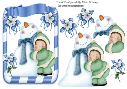 Best of snow friends snowman cuddles on a card front - CUP913500_415 ...