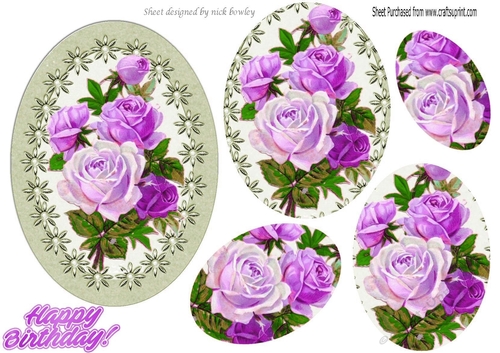pretty purple/lilac roses with pearls oval pyramids - CUP937625_415 ...