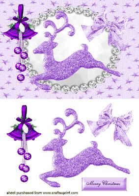 Christmas Purple Reindeer - CUP95021_415 | Craftsuprint