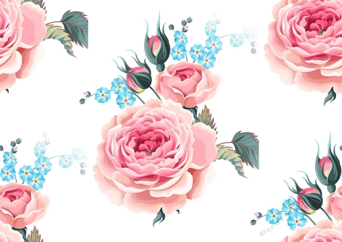 Pretty large pink roses backing paper - CUP957578_415 | Craftsuprint