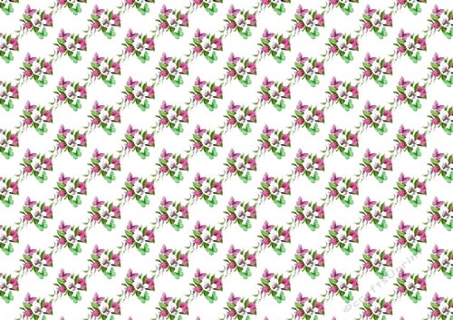 Pink white flowers butterfly backing paper - CUP964944_415 | Craftsuprint